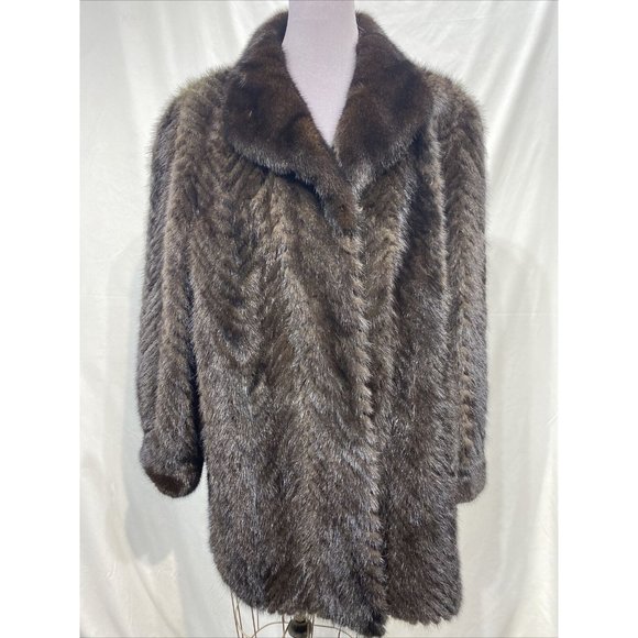 Brown | Jackets & Coats | Brown Mink Tails Stroller W Lh Mink Collar ...